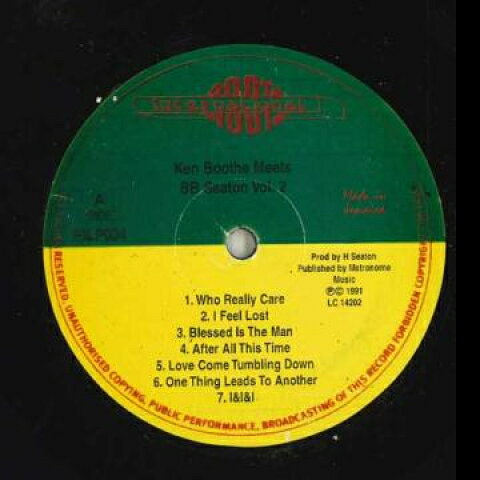 ・アーティスト Ken Boothe, BB Seaton ・タイトル Great Ken Boothe Meets The Legendary Bb Seaton Volume 2 (ジャケットなし) ・レーベル・型番 Roots Int...