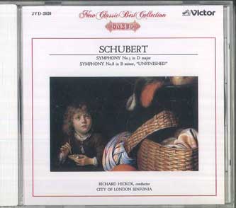 ・アーティスト Richard Hickox, City Of London Sinfonia ・タイトル シューベルト : 交響曲第3番, 交響曲第8番 未完成 ・レーベル・型番 VICTOR JVD2020 ・フォーマット CD ・コン...