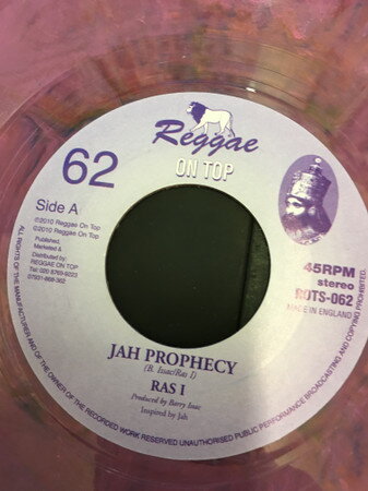 ・アーティスト Ras-I ・タイトル Jah Prophecy ・レーベル・型番 Reggae On Top ROTS062 ・フォーマット 7インチレコード ・コンディション(盤) 非常に良い(EX) ・コンディション(ジャケット) ・...