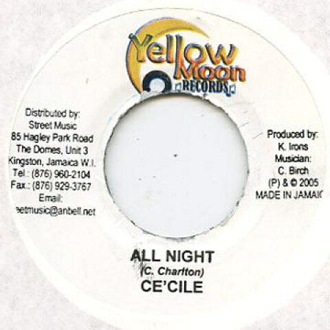 ・アーティスト Cecile / Allian ・タイトル All Night / More ・レーベル・型番 ・フォーマット 7" ・コンディション(盤) 新品 (M) ・コンディション(ジャケット) ・コンディション(帯) オビなし ・...