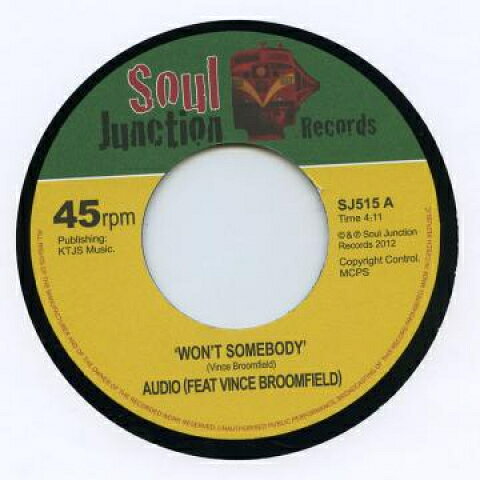 ・アーティスト Audio, Vince Broomfield ・タイトル Won't Somebody / Answers No ・レーベル・型番 Soul Junction SJ515 ・フォーマット 7" ・コンディション(盤) 新品...