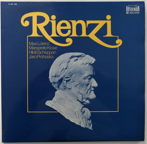 ・アーティスト Richard Wagner, Max Lorenz, Hilde Scheppan, Margarete Klose, Jaro Prohaska ・タイトル Rienzi ・レーベル・型番 Top Classic His...