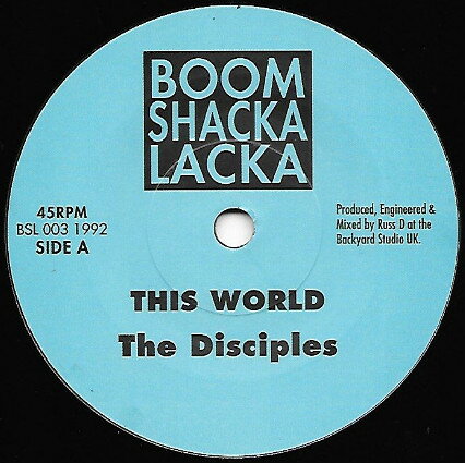 ・アーティスト Disciples (2) ・タイトル This World ・レーベル・型番 Boom Shacka Lacka BSL003 ・フォーマット 7インチレコード ・コンディション(盤) 良い (VG+) ・コンディション(...