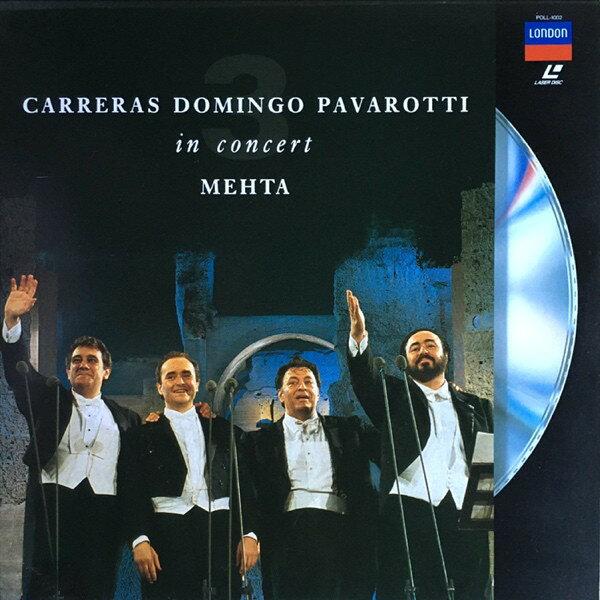 ・アーティスト Carreras, Domingo, Pavarotti, Mehta ・タイトル In Concert ・レーベル・型番 LONDON POLL1002 ・フォーマット LASERDISC ・コンディション(盤) 良い (...