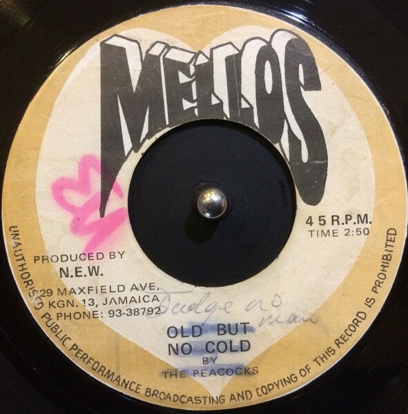 ・アーティスト Peacocks ・タイトル Old But No Cold ・レーベル・型番 Mellos NONE ・フォーマット 7インチレコード ・コンディション(盤) 悪い (VG-) ・コンディション(ジャケット) ・コンディシ...