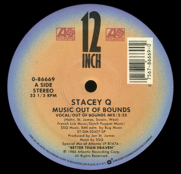 ・アーティスト Stacey Q ・タイトル Music Out Of Bounds ・レーベル・型番 Atlantic 086669 ・フォーマット 12インチレコード ・コンディション(盤) 良い (VG+) ・コンディション(ジャケッ...
