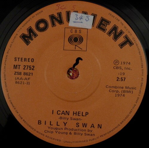 ・アーティスト Billy Swan ・タイトル I Can Help ・レーベル・型番 Monument MT2752 ・フォーマット 7インチレコード ・コンディション(盤) 良い (VG+) ・コンディション(ジャケット) プレインカ...