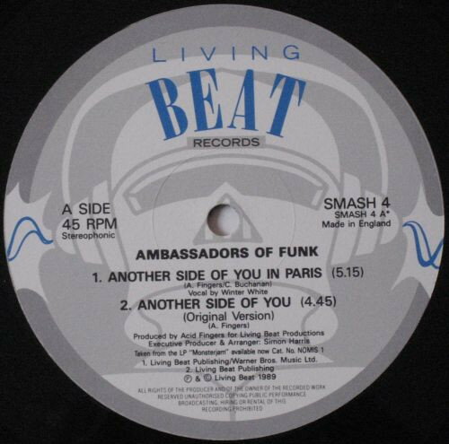 ・アーティスト Ambassadors Of Funk ・タイトル Another Side Of You ・レーベル・型番 Living Beat Records SMASH4 ・フォーマット 12インチレコード ・コンディション(盤) ...