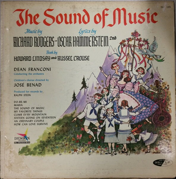 ・アーティスト Dean Franconi, Jose Benad ・タイトル Rodgers and Hammerstein: Sound Of Music ・レーベル・型番 DESIGN RECORDS DLP135 ・フォーマット L...