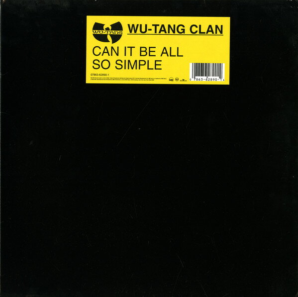 ・アーティスト Wu-Tang Clan ・タイトル Can It Be All So Simple / Wu-Tang Clan Ain't Nuthing Ta F' Wit ・レーベル・型番 Loud Records 07863628...