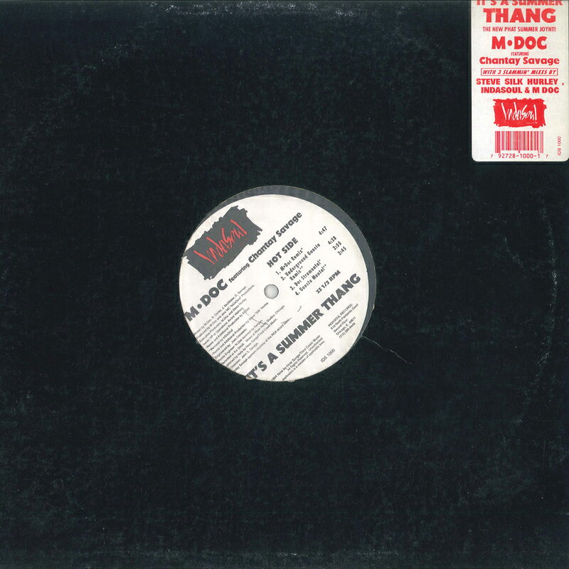 ・アーティスト M. Doc, Chantay Savage ・タイトル It's A Summer Thang ・レーベル・型番 INDASOUL IDS1000 ・フォーマット 12インチレコード ・コンディション(盤) 良い (VG+...
