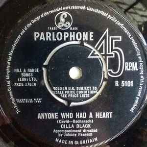 ・アーティスト Cilla Black ・タイトル Anyone Who Had A Heart ・レーベル・型番 Parlophone R5101 ・フォーマット 7インチレコード ・コンディション(盤) 良い (VG+) ・コンディショ...