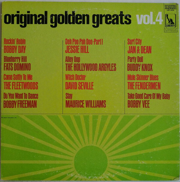 ・アーティスト Various ・タイトル Original Golden Greats Vol. 4 ・レーベル・型番 Liberty LST7574 ・フォーマット LPレコード ・コンディション(盤) ほぼ新品 (M-) ・コンディシ...
