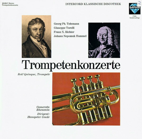 ・アーティスト Various ・タイトル Trompetenkonzerte ・レーベル・型番 Saphir 293597 ・フォーマット LPレコード ・コンディション(盤) 非常に良い(EX) ・コンディション(ジャケット) 非常に良...