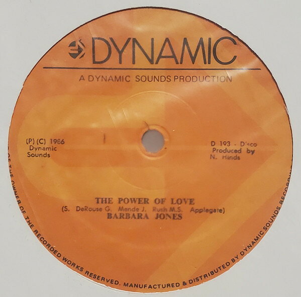 ・アーティスト Barbara Jones ・タイトル The Power Of Love ・レーベル・型番 Dynamic Sounds D193 ・フォーマット 12インチレコード ・コンディション(盤) 良い (VG+) ・コンディシ...