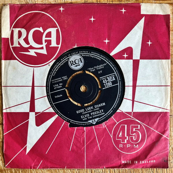 ・アーティスト Elvis Presley, The Jordanaires ・タイトル Good Luck Charm ・レーベル・型番 RCA 45RCA1280 ・フォーマット 7インチレコード ・コンディション(盤) 良い (VG+...