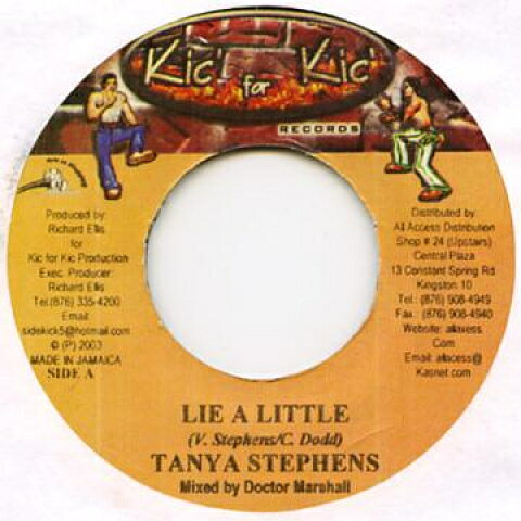 ・アーティスト Tanya Stephens / Everton Blender ・タイトル Lie A Little / Take My Hand ・レーベル・型番 ・フォーマット 7" ・コンディション(盤) 新品 (M) ・コンディシ...