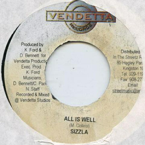・アーティスト Sizzla ・タイトル All Is Well ・レーベル・型番 ・フォーマット 7" ・コンディション(盤) 新品 (M) ・コンディション(ジャケット) ・コンディション(帯) オビなし ・特記事項 サンプル画像です。...