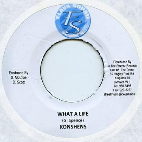 ・アーティスト Konshens ・タイトル What A Life ・レーベル・型番 ・フォーマット 7" ・コンディション(盤) 新品 (M) ・コンディション(ジャケット) ・コンディション(帯) オビなし ・特記事項 サンプル画像で...