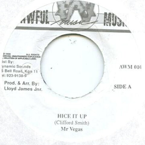 ・アーティスト Mr Vegas ・タイトル Hice It Up ・レーベル・型番 ・フォーマット 7" ・コンディション(盤) 新品 (M) ・コンディション(ジャケット) ・コンディション(帯) オビなし ・特記事項 サンプル画像です...