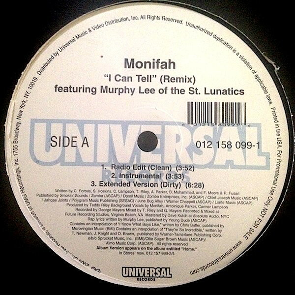 ・アーティスト Monifah ・タイトル I Can Tell (Remix) ・レーベル・型番 Universal Records 0121580991 ・フォーマット 12インチレコード ・コンディション(盤) 良い (VG+) ・コ...