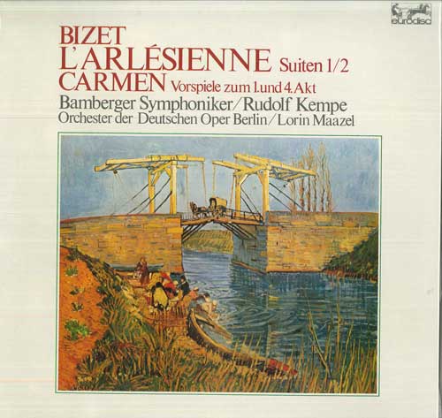 ・アーティスト Rudolf Kempe, Lorin Maazel ・タイトル ビゼー : 「アルルの女」第1，2組曲 他 ・レーベル・型番 EURODISC K15C9011 ・フォーマット LP ・コンディション(盤) 非常に良い(E...