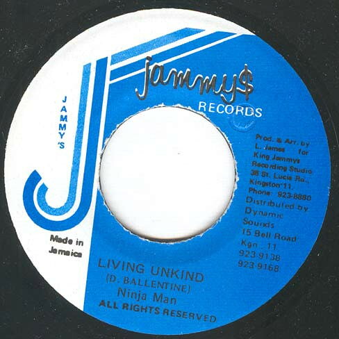 ・アーティスト Ninjaman ・タイトル Living Unkind ・レーベル・型番 Jammy's Records NONE ・フォーマット 7インチレコード ・コンディション(盤) 良い (VG+) ・コンディション(ジャケット)...