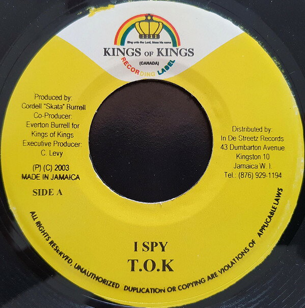 ・アーティスト T.O.K. / Mega Banton ・タイトル I Spy / Fi Mi Gun ・レーベル・型番 Kings Of Kings NONE ・フォーマット 7インチレコード ・コンディション(盤) 良い (VG+) ...
