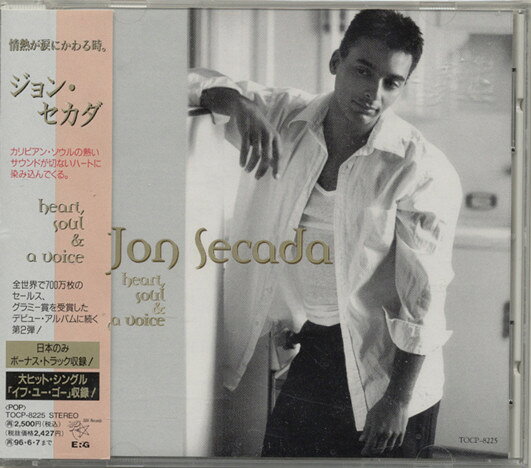 ・アーティスト Jon Secada ・タイトル Heart, Soul & A Voice ・レーベル・型番 SBK Records TOCP8225 ・フォーマット CD ・コンディション(盤) 良い (VG+) ・コンディション(ジャ...