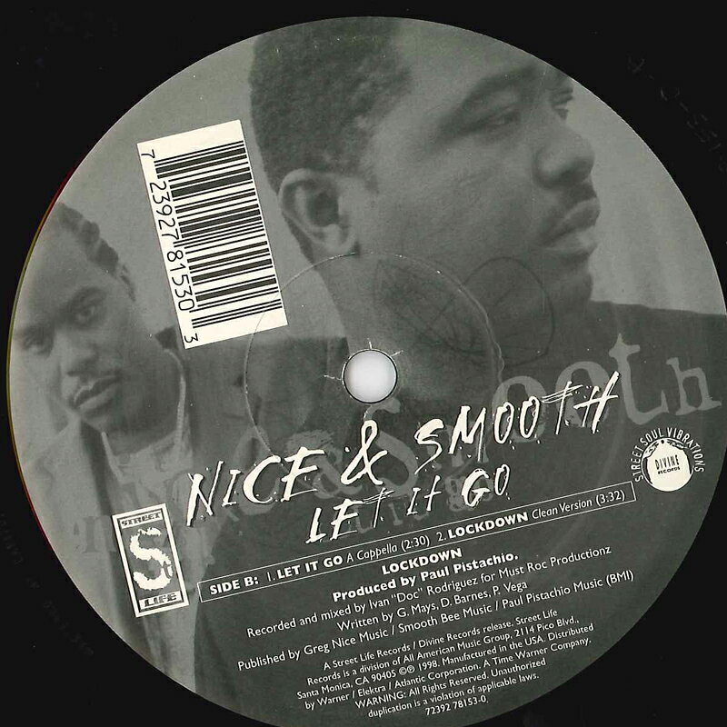 ・アーティスト Nice & Smooth ・タイトル Let It Go ・レーベル・型番 STREET LIFE 72392781530 ・フォーマット 12インチレコード ・コンディション(盤) 良い (VG+) ・コンディション(ジ...