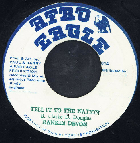 ・アーティスト Ranking Devon , Pab Eagle All Stars ・タイトル Tell It To The Nation / Campers Dub The Girls ・レーベル・型番 Afro Eagle 014 ...