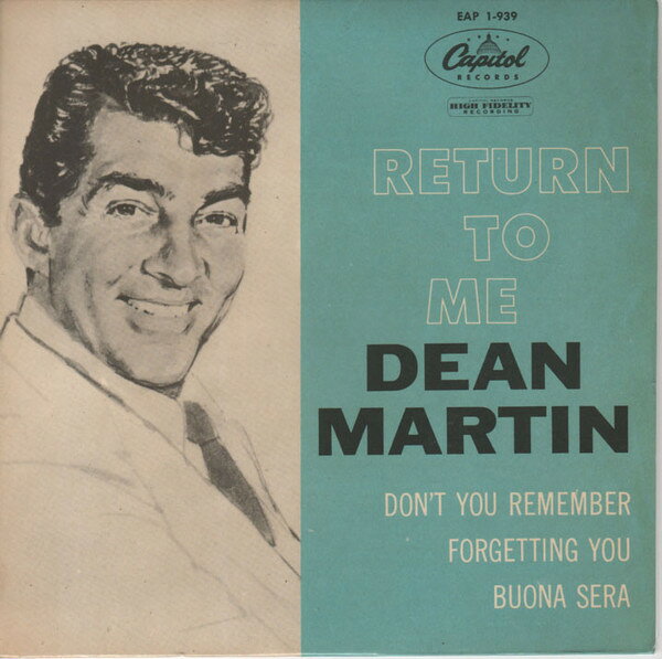・アーティスト Dean Martin ・タイトル Return To Me ・レーベル・型番 Capitol Records EAP1939 ・フォーマット 7インチレコード ・コンディション(盤) 良い (VG+) ・コンディション(ジ...