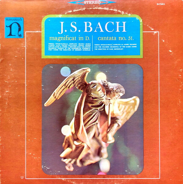 ・アーティスト Johann Sebastian Bach ・タイトル Magnificat In D. / Cantata No. 51. ・レーベル・型番 Nonesuch H71011 ・フォーマット LPレコード ・コンディション(...