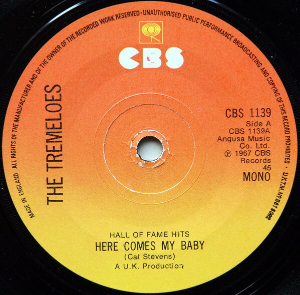 ・アーティスト Tremeloes ・タイトル Here Comes My Baby / Silence Is Golden ・レーベル・型番 CBS CBS1139 ・フォーマット 7インチレコード ・コンディション(盤) 良い (VG+...