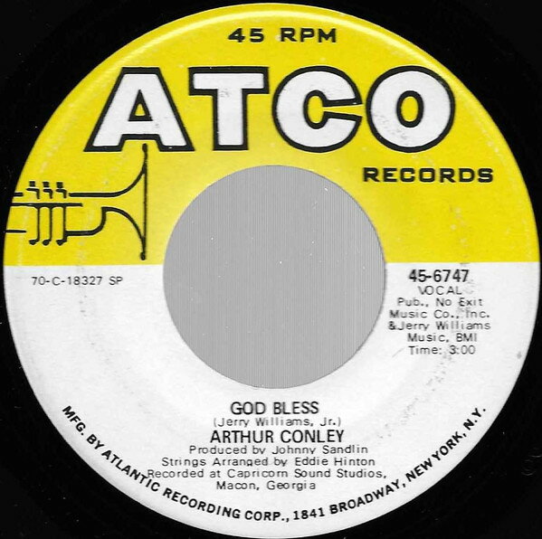 ・アーティスト Arthur Conley ・タイトル God Bless ・レーベル・型番 ATCO Records 456747 ・フォーマット 7インチレコード ・コンディション(盤) 可 (VG) ・コンディション(ジャケット) プ...