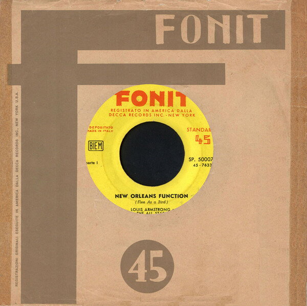 ・アーティスト Louis Armstrong & His All-Stars ・タイトル New Orleans Function ・レーベル・型番 Fonit SP50007 ・フォーマット 7インチレコード ・コンディション(盤) 良...
