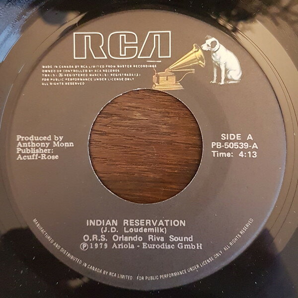・アーティスト O.R.S. (Orlando Riva Sound) ・タイトル Indian Reservation ・レーベル・型番 RCA PB50539 ・フォーマット 7インチレコード ・コンディション(盤) 良い (VG+) ...