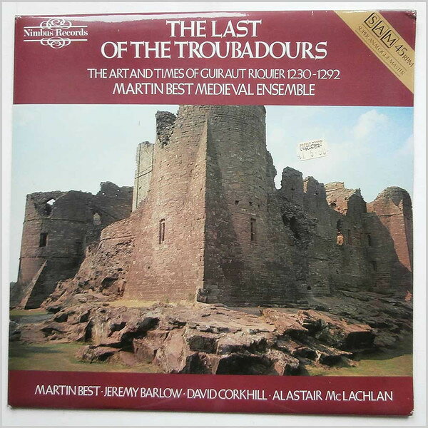 ・アーティスト Martin Best Mediaeval Ensemble , Martin Best , Jeremy Barlow , David Corkhill , Alastair McLachlan ・タイトル The Las...