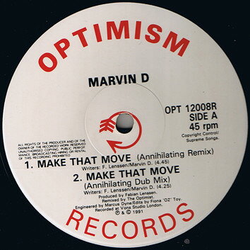 ・アーティスト Marvin D (2) ・タイトル Make That Move ・レーベル・型番 Optimism Records OPT12008R ・フォーマット 12インチレコード ・コンディション(盤) 良い (VG+) ・コン...
