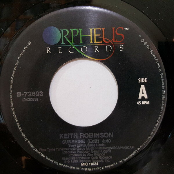 ・アーティスト Keith Robinson (6) ・タイトル Sunshine ・レーベル・型番 Orpheus Records B72693 ・フォーマット 7インチレコード ・コンディション(盤) 良い (VG+) ・コンディション...