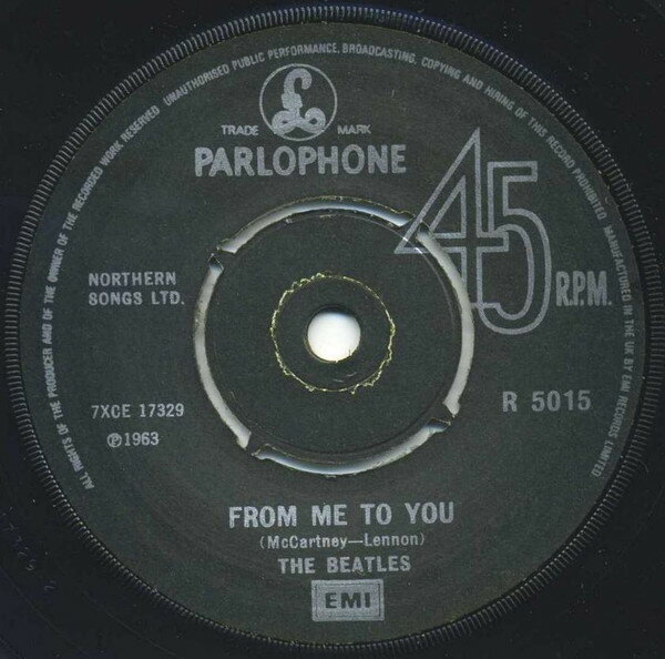 ・アーティスト Beatles ・タイトル From Me To You ・レーベル・型番 Parlophone R5015 ・フォーマット 7インチレコード ・コンディション(盤) 可 (VG) ・コンディション(ジャケット) プレインカ...
