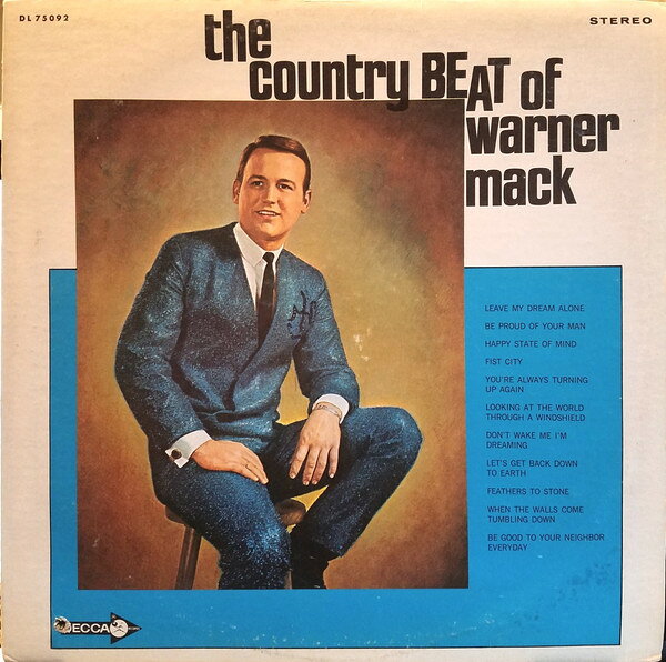 ・アーティスト Warner Mack ・タイトル The Country Beat Of Warner Mack ・レーベル・型番 DECCA DL75092PROMO ・フォーマット LPレコード ・コンディション(盤) 良い (VG+...