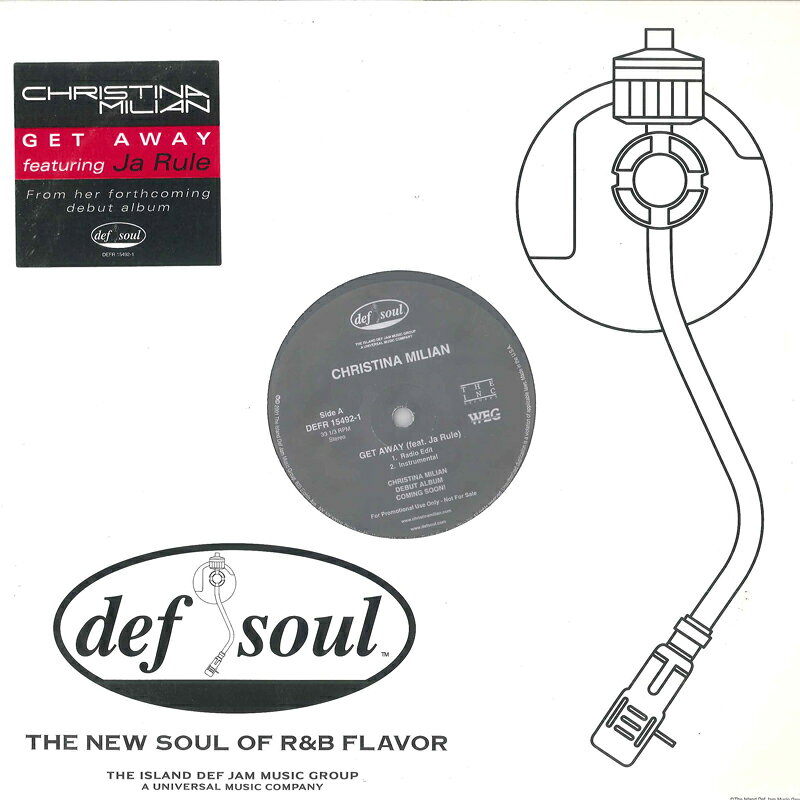 ・アーティスト Christina Milian, Ja Rule ・タイトル Get Away ・レーベル・型番 DEF SOUL DEFR154921PROMO ・フォーマット 12インチレコード ・コンディション(盤) 可 (VG) ...