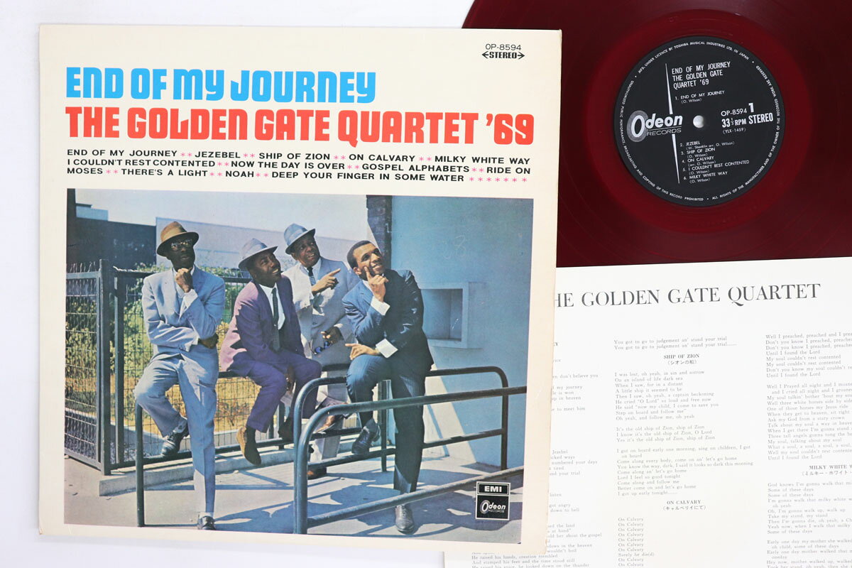 ・アーティスト Golden Gate Quartet ・タイトル End Of My Journey - The Golden Gate Quartet `69 ・レーベル・型番 ODEON OP8594 ・フォーマット LPレコード ・...