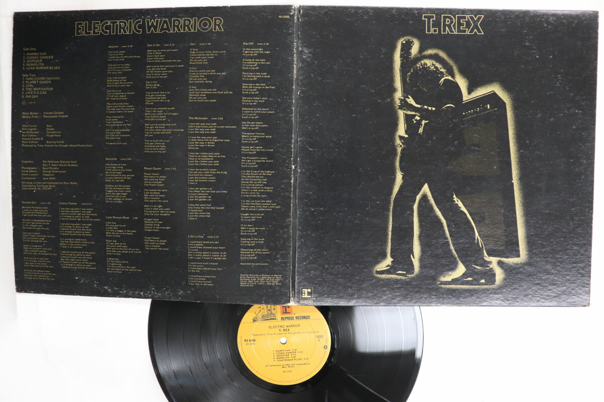 ・アーティスト T.Rex ・タイトル Electric Warrior ・レーベル・型番 REPRISE RS6466 ・フォーマット LPレコード ・コンディション(盤) 良い (VG+) ・コンディション(ジャケット) 良い (VG+...