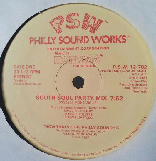 ・アーティスト Montana Orchestra ・タイトル South Soul Party Mix ・レーベル・型番 Philly Sound Works PSW12782 ・フォーマット 12インチレコード ・コンディション(盤) ...