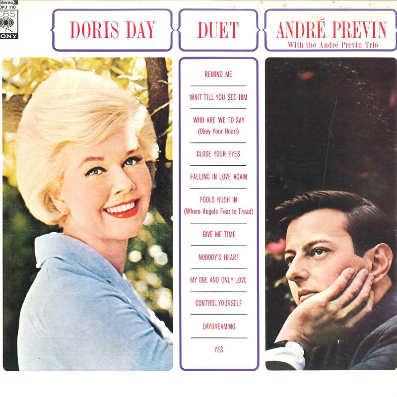 ・アーティスト Doris Day, Andre Previn ・タイトル Duet ・レーベル・型番 CBS SONY SOPJ110 ・フォーマット LPレコード ・コンディション(盤) 良い (VG+) ・コンディション(ジャケット)...