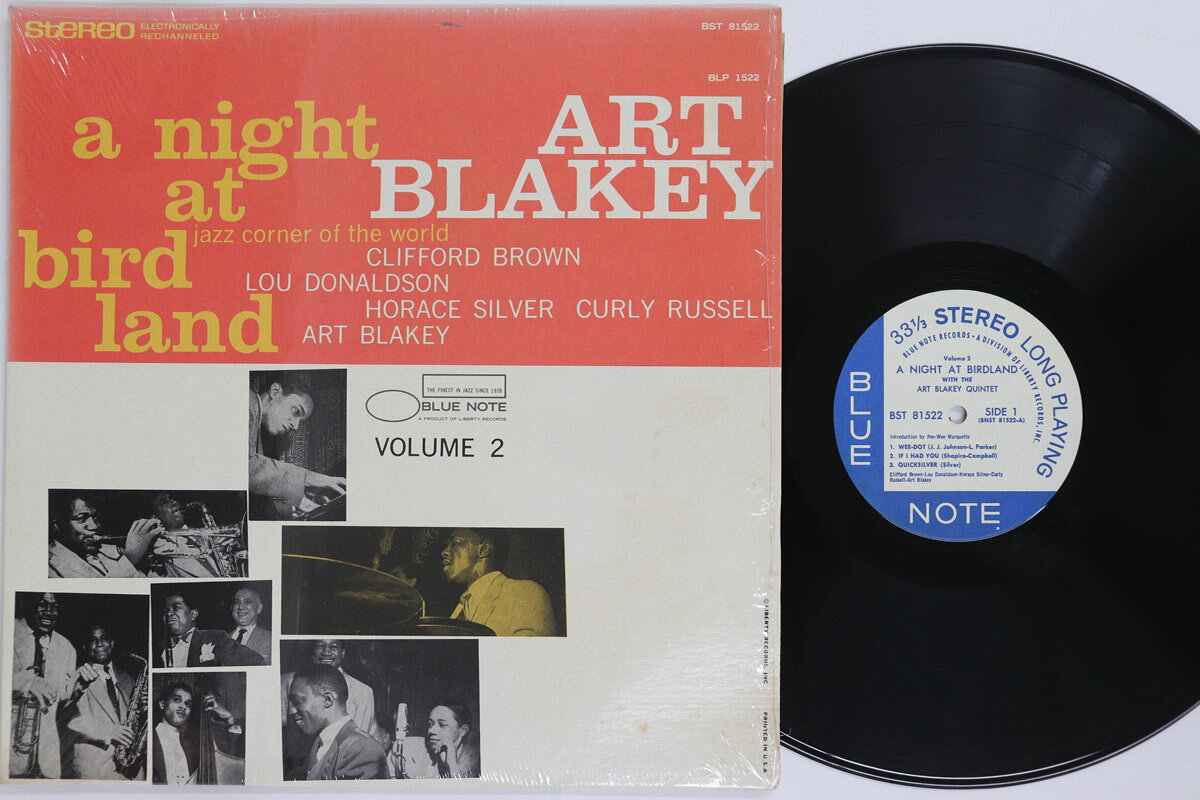 ・アーティスト Art Blakey ・タイトル A Night At Birdland Volume 2 ・レーベル・型番 BLUE NOTE BST81522 ・フォーマット LPレコード ・コンディション(盤) 良い (VG+) ・コ...