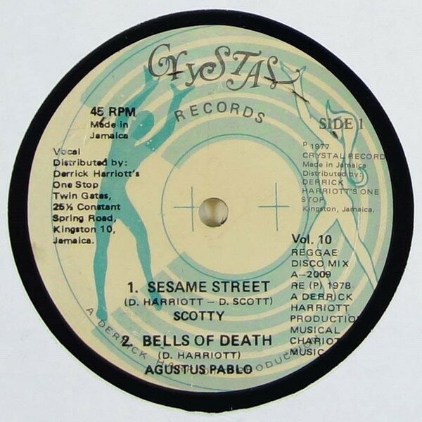 ・アーティスト Scotty, Augustus Pablo ・タイトル Sesame / Draw Your Brakes ・レーベル・型番 Crystal Records NONE ・フォーマット 12インチレコード ・コンディション(...