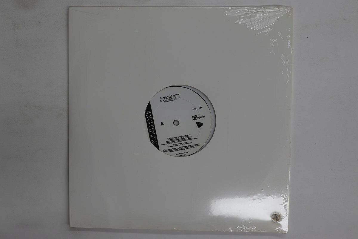 ・アーティスト Back To Basics ・タイトル All For Love / Which Art In Heaven ・レーベル・型番 QUALITY MUSIC QLPS7034 ・フォーマット 12インチレコード ・コンディシ...